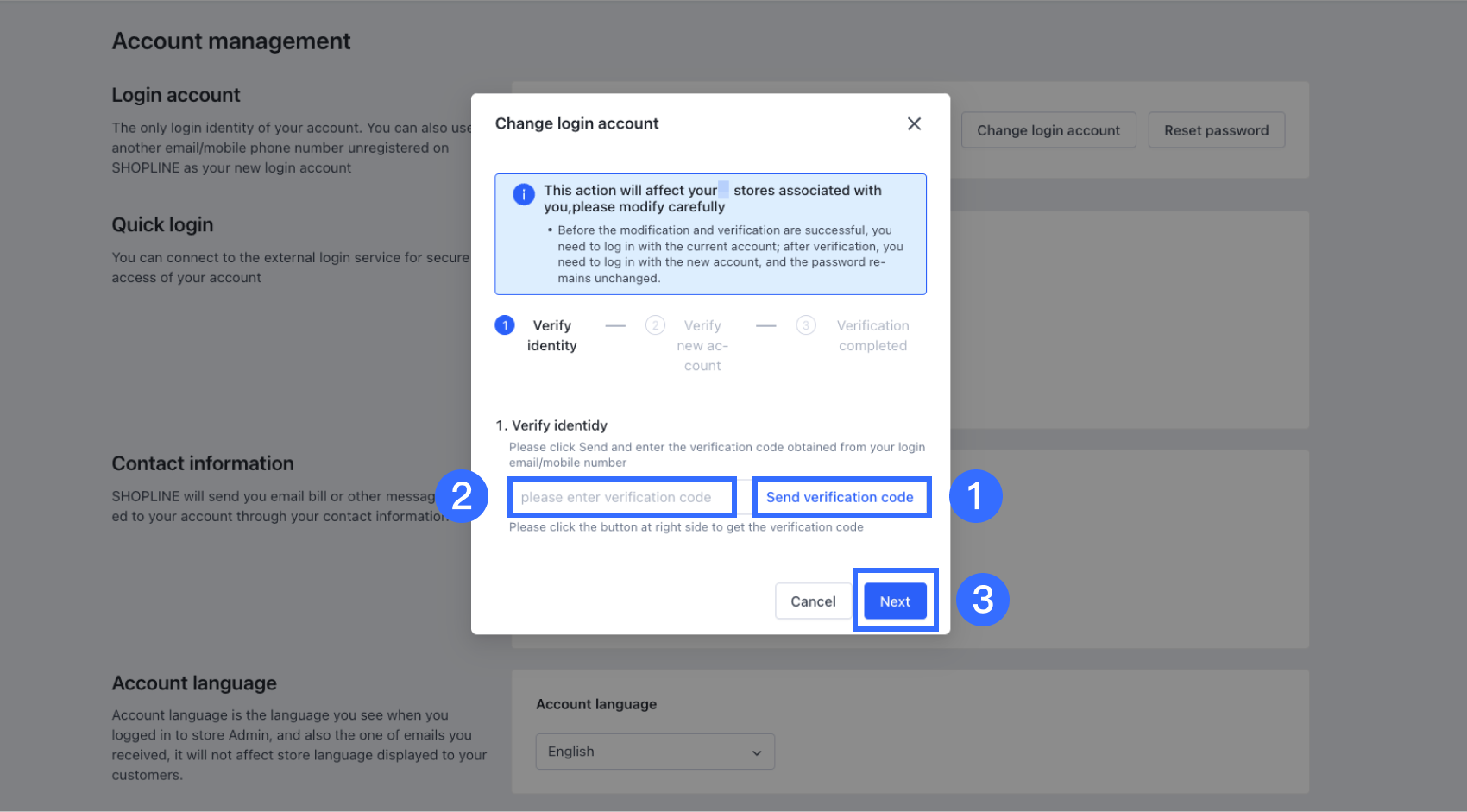 Changing Your Account and Password – SHOPLINE Help Center Changing Your Account and Password – SHOPLINE Help Center