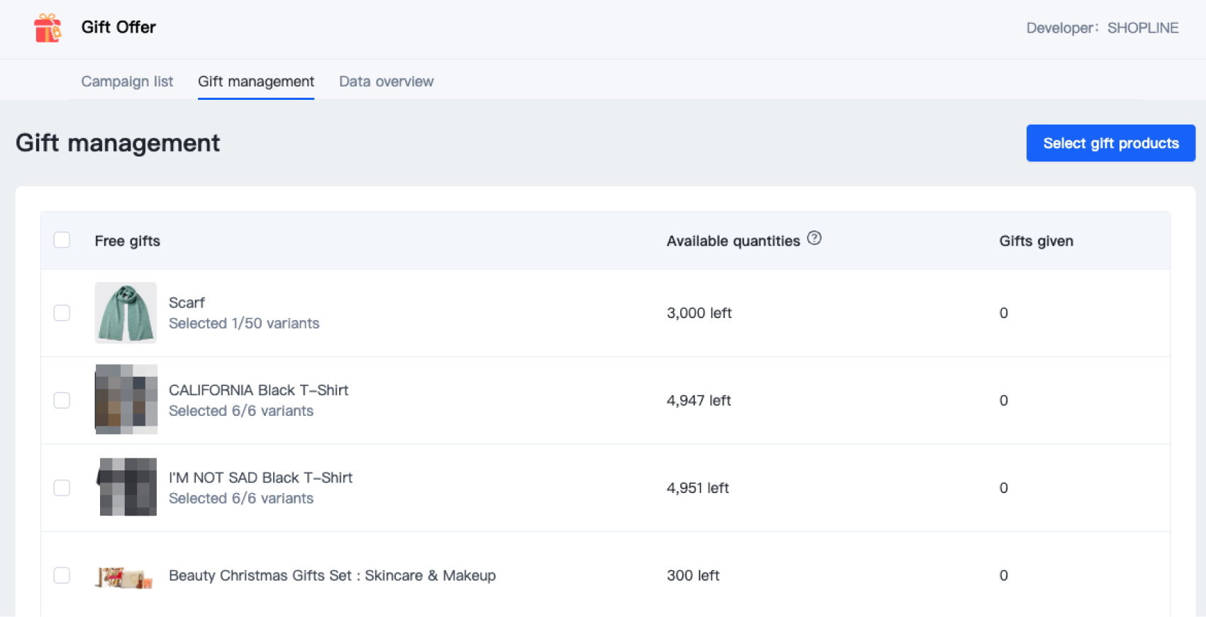 Gift Offer: Free Gifts Management – SHOPLINE Help Center