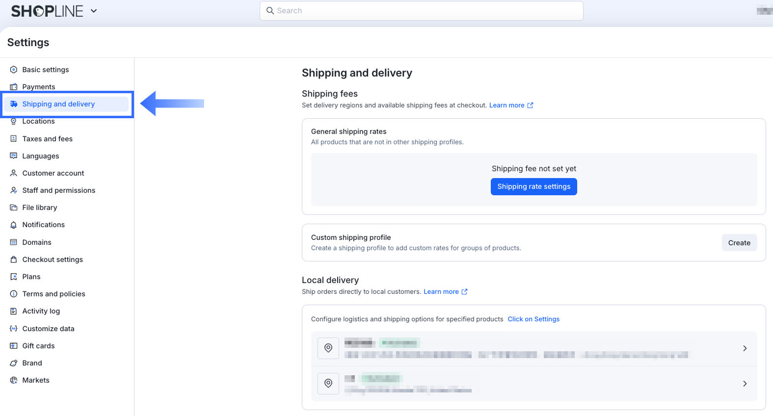 Setting Up Local Shipping – SHOPLINE Help Center