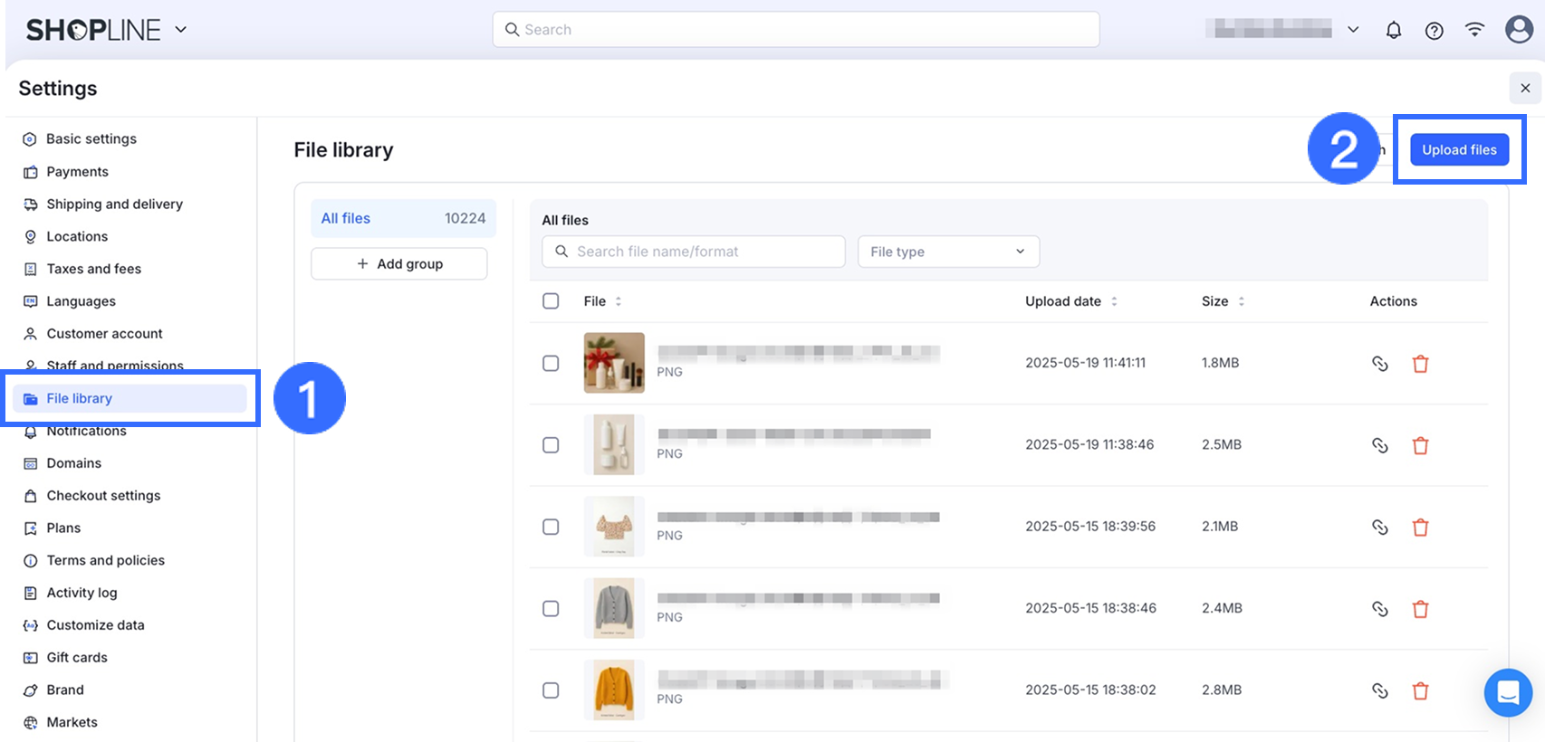 Uploading Local Assets to the File Library – SHOPLINE Help Center