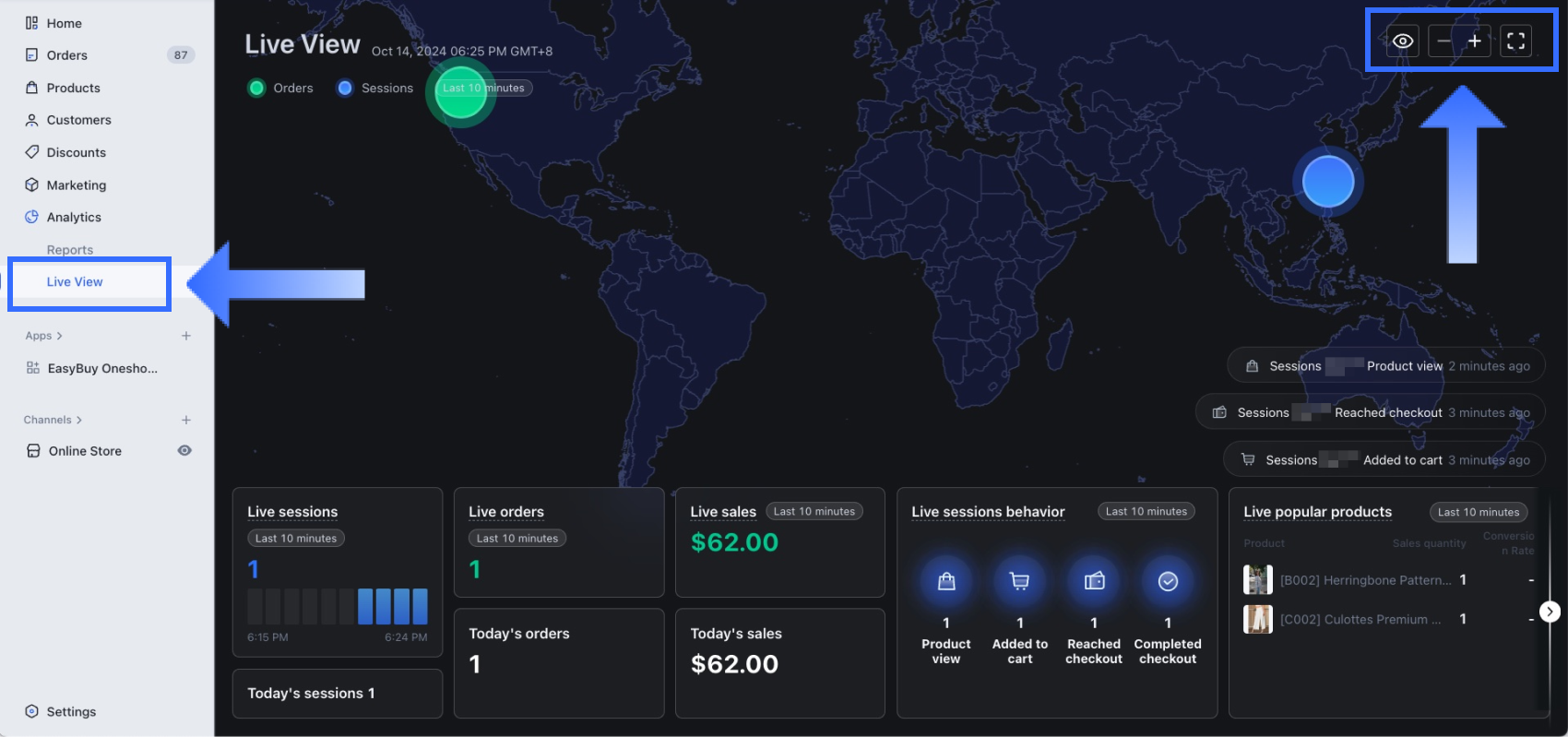 Khám Phá Bảng Điều Khiển Live View – Help Center (Beta)
